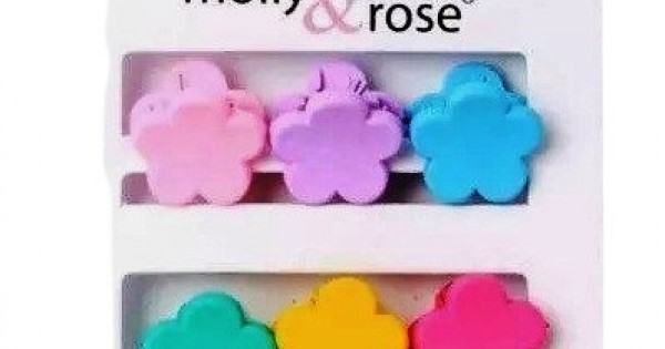 Flower Mini Hair Clamps (Set of 6)