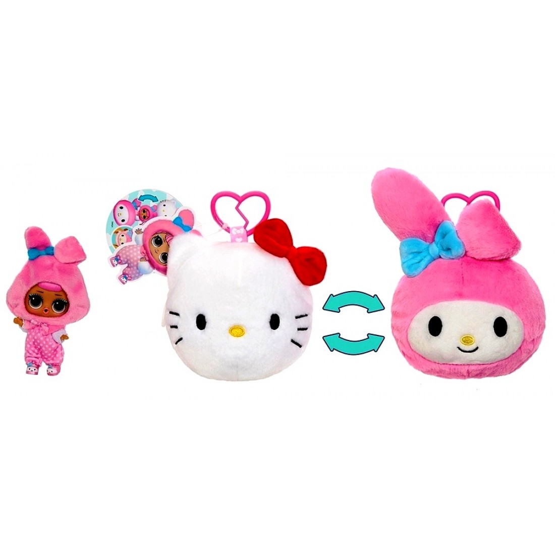 L.O.L. Surprise! Hello Kitty Reversible Plush in PDQ