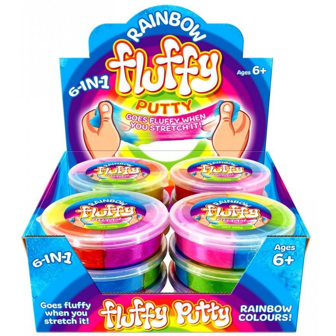 6-in-1 Rainbow Fluffy Putty