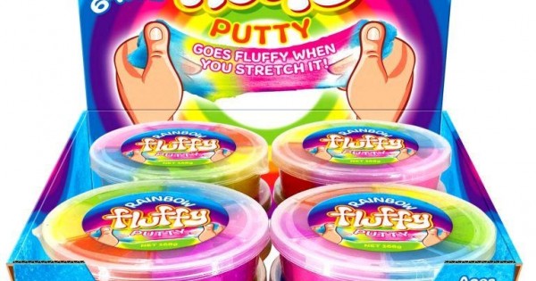 6-in-1 Rainbow Fluffy Putty