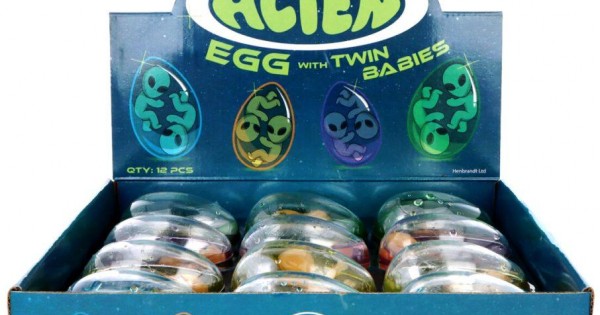 Giant Alien Egg with Twin Babies