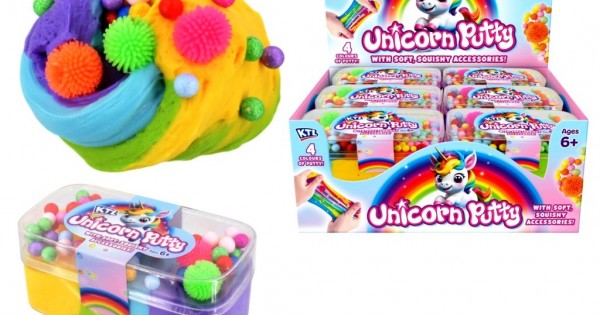 Unicorn Putty with Sensory Beads in Tub