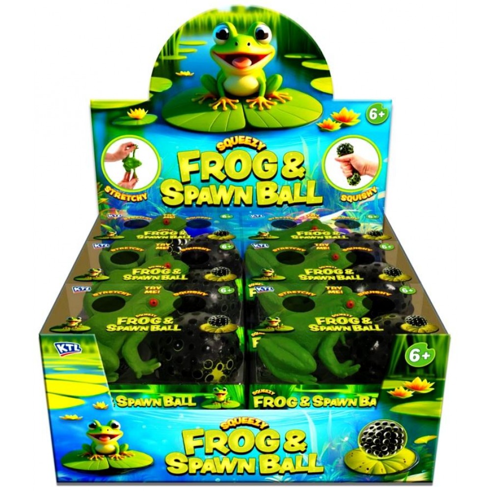 Frog & Spawn Ball Squeeze Toy in Box