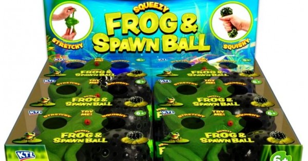 Frog & Spawn Ball Squeeze Toy in Box